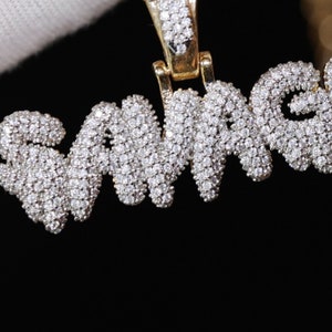 Savage Pendant | Iced Out Pendant | Letter Pendants | Diamond Pendant ...