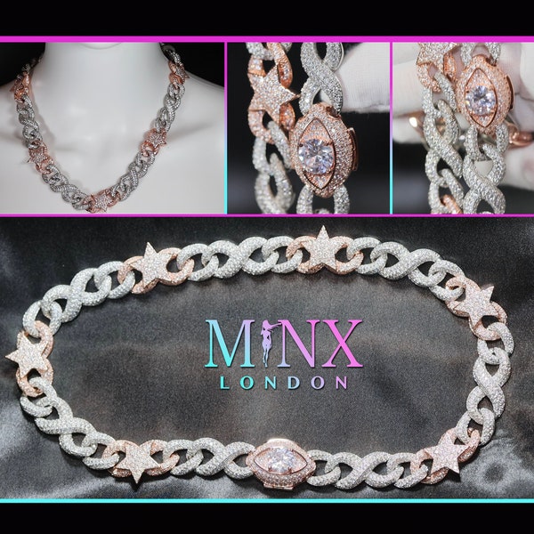 Real Iced Out Cuban Link Chain - Etsy