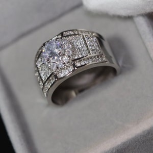 Iced Out Ring, Mens Iced Out Rings, Womens Iced Out Ring, Mens Big Iced ...