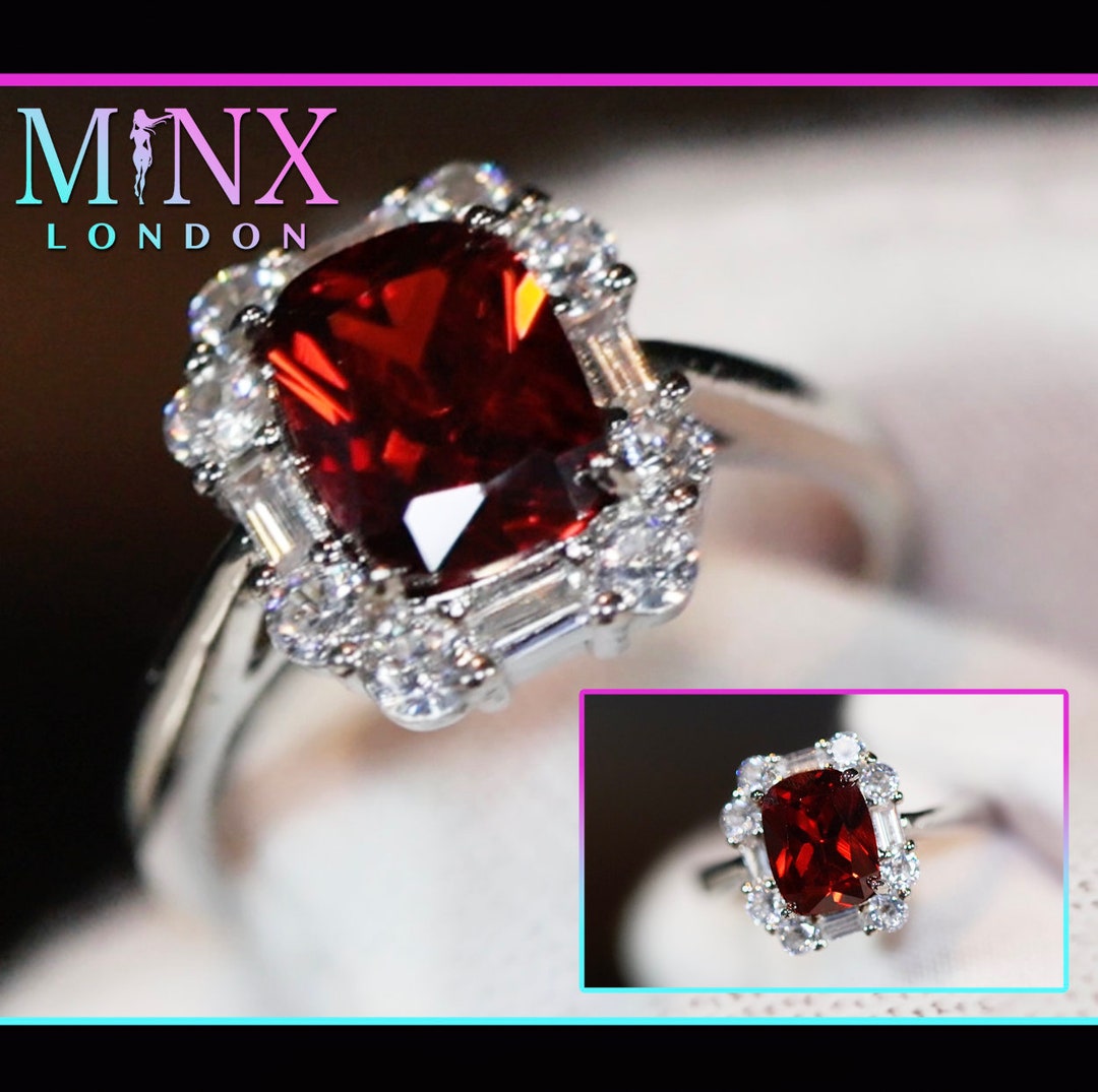 Red Diamond Ring | Womens Red Diamond Ring | Emerald Engagement Ring ...