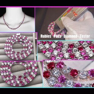 Red Diamond Tennis Chain | Tennis Chain | Pink Diamond Tennis Chain ...