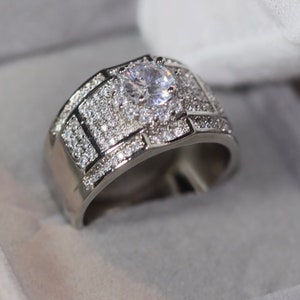 Iced Out Ring, Mens Iced Out Rings, Womens Iced Out Ring, Mens Big Iced ...