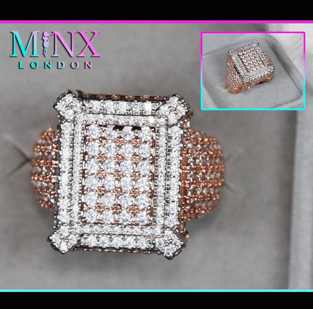 Mens Big Diamond Ring | Hip Hop Ring | Mens Iced Out Ring | Womens Iced ...