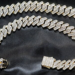 Gold Cuban Link Chain | Iced Out Chain | Iced Out Cuban Necklace | Iced ...