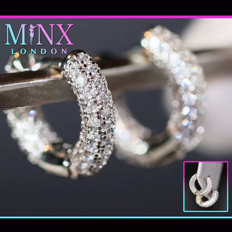 Diamond Men Hoop Earrings - Etsy
