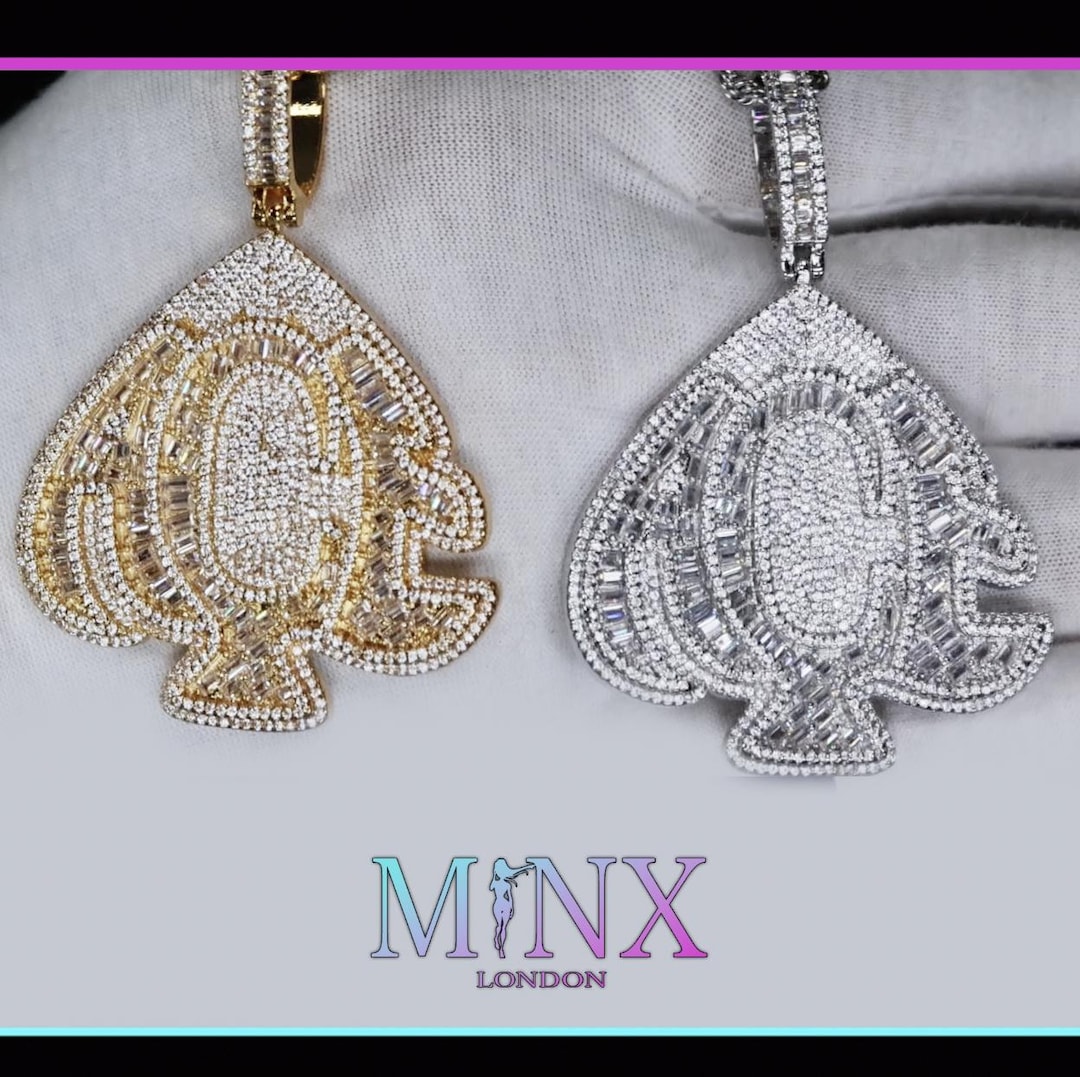 Iced Out Pendant | Hip Hop Diamond Pendant | Diamond Ace Pendant | Hip ...