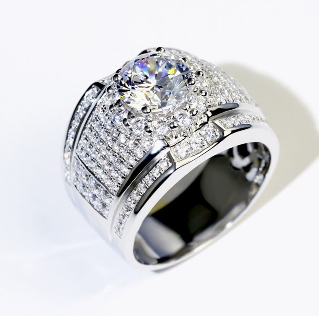 Iced Out Ring / Mens Iced Out Rings / Womens Iced Out Ring - Etsy