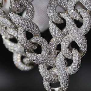 Diamond Infinity Link Chain | Iced Out Chain | Iced Out Cuban Chain ...