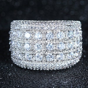 Iced Out Ring Mens Iced Out Rings Womens Diamond Ring | Etsy UK