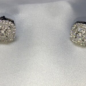 Iced Out Earrings Diamond Earrings Womens Earrings - Etsy UK