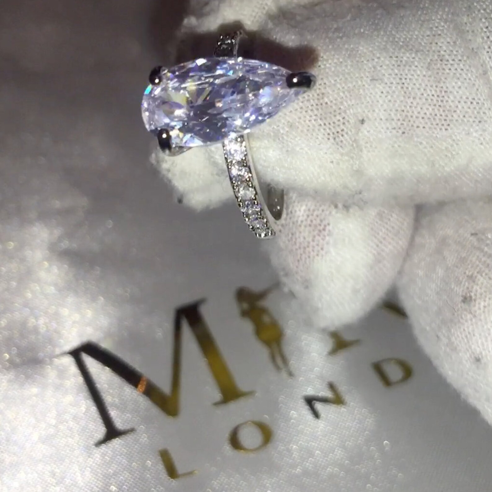 Teardrop Ring Tear Drop Ring Pear Shape Ring Water Drop - Etsy