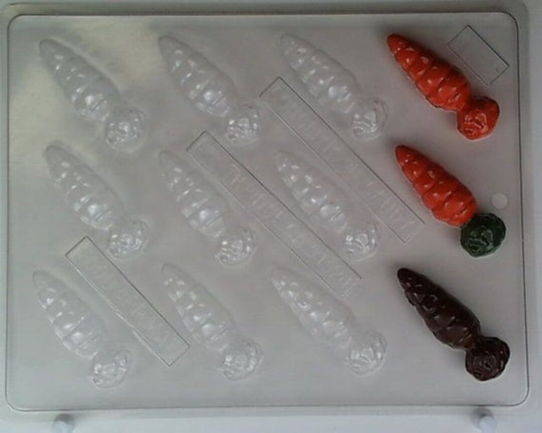 Small Carrot Molds 12 Cavity Plastic Chocolate Mold - Carrot Cake ...