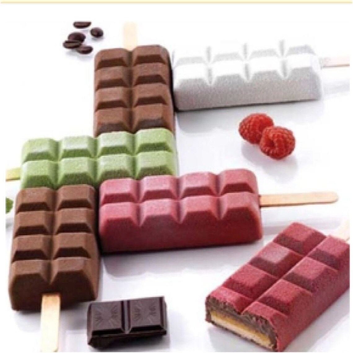 Candy Bar Cakesicle Square Bar Shell Chocolate Mold 3 Part | Etsy