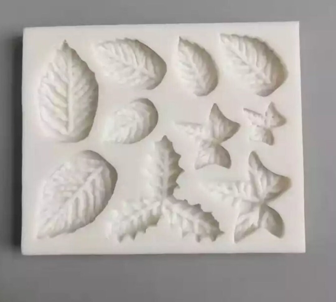 Leaves Silicone Mold - Autumn Leaves, Christmas Mistletoe Chocolate ...