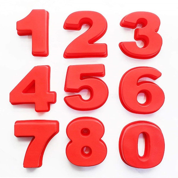 Silicone Number Cake Molds - Etsy
