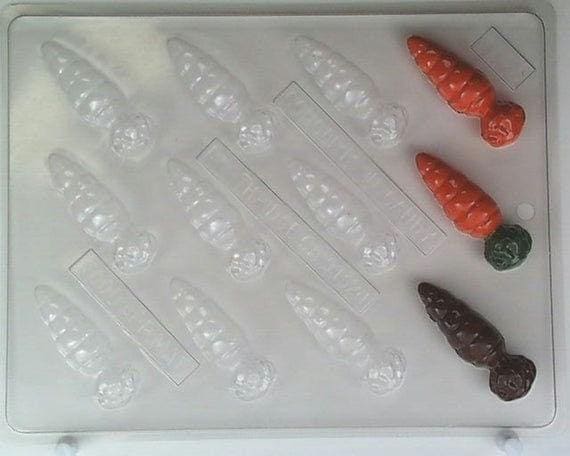 Small Carrot Molds 12 Cavity Plastic Chocolate Mold - Carrot Cake ...