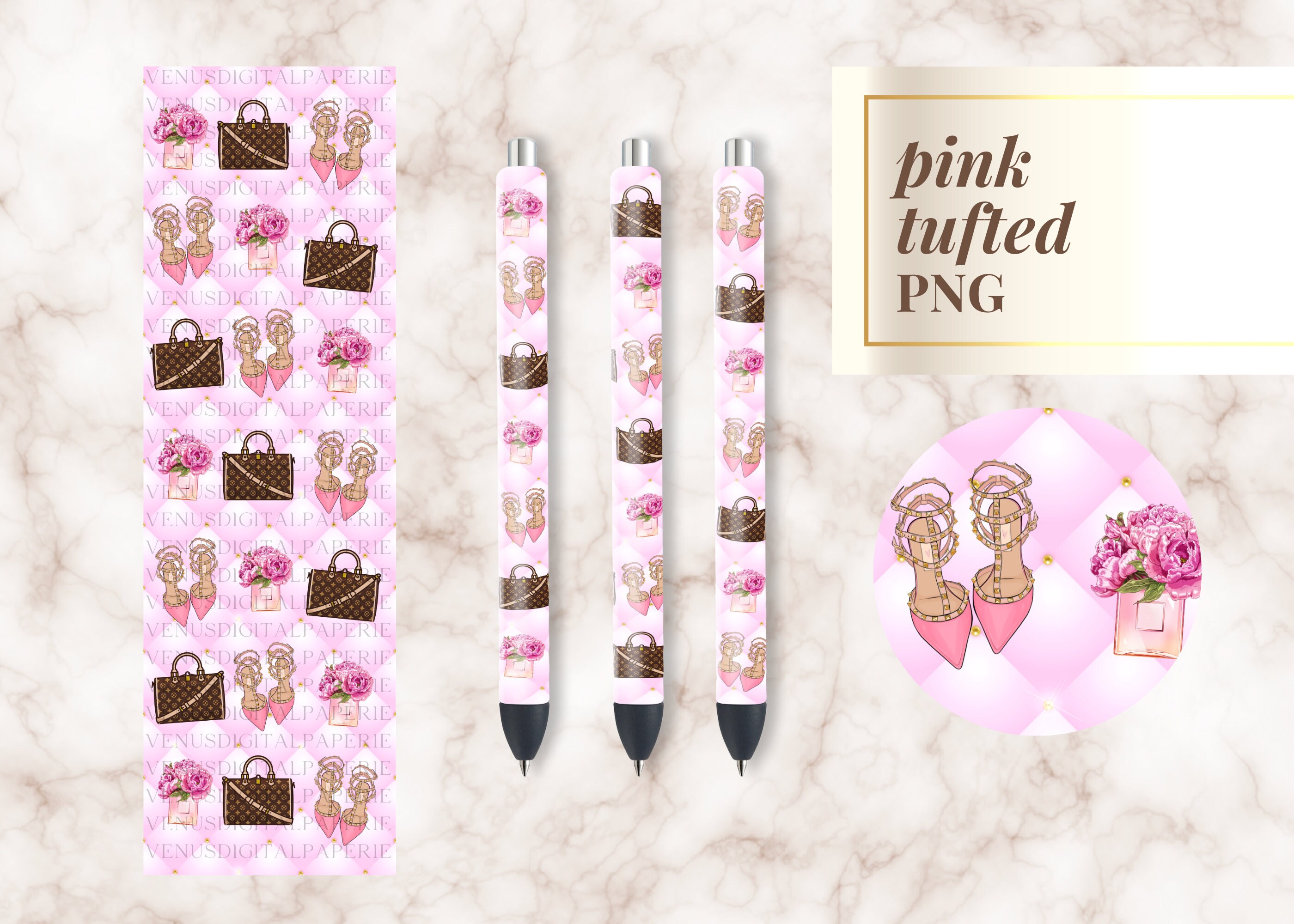 Fashion Pen Wraps, Luxe Heels Bag Perfume Pen Wrap Bundle, Glitter ...
