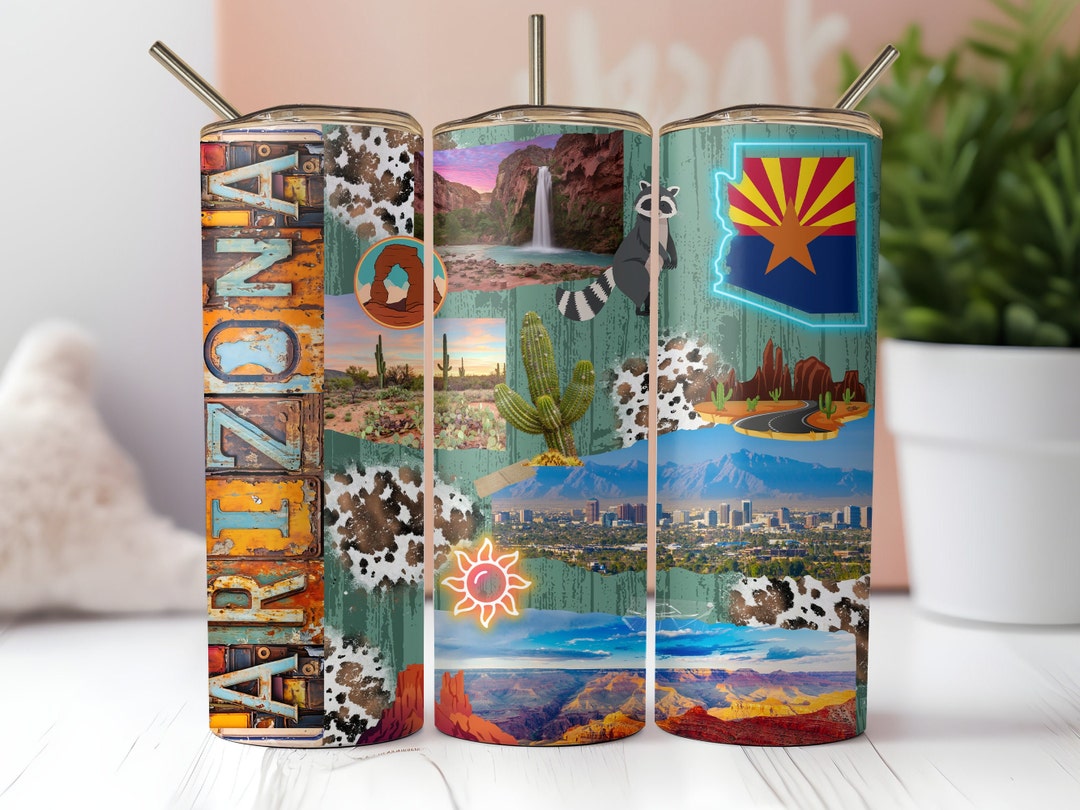 Arizona Tumbler Wrap, 20oz Skinny Tumbler Sublimation, Instant PNG ...