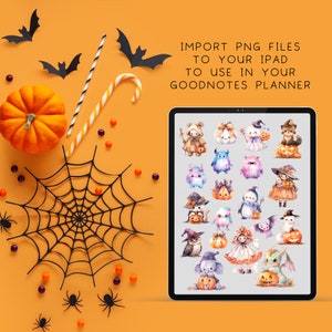 Halloween Clipart Bundle, Cute Kawaii Halloween Clipart, Transparent ...