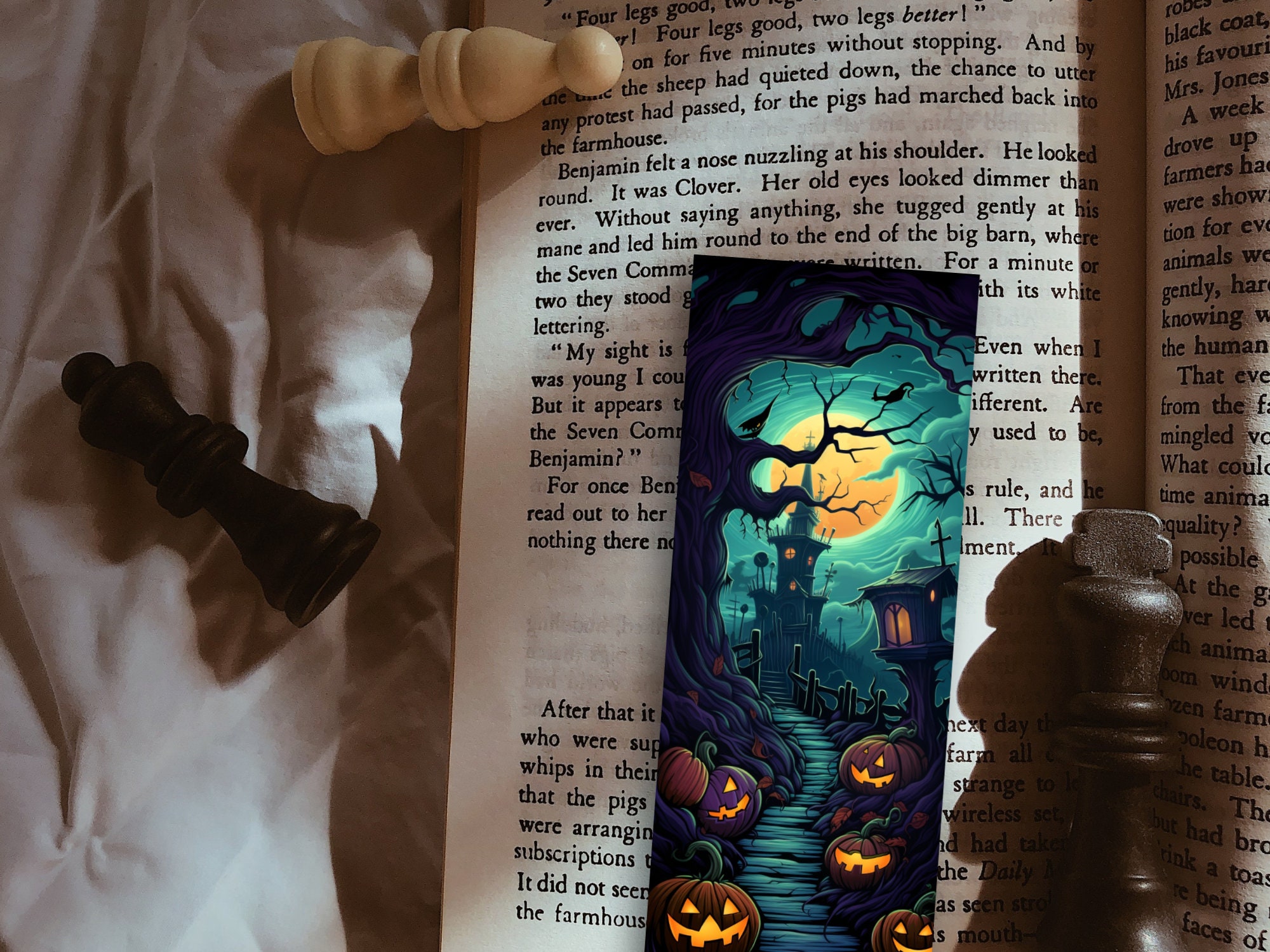 Halloween Printable Bookmarks, 20 Halloween Bookmark Designs PNG JPG ...