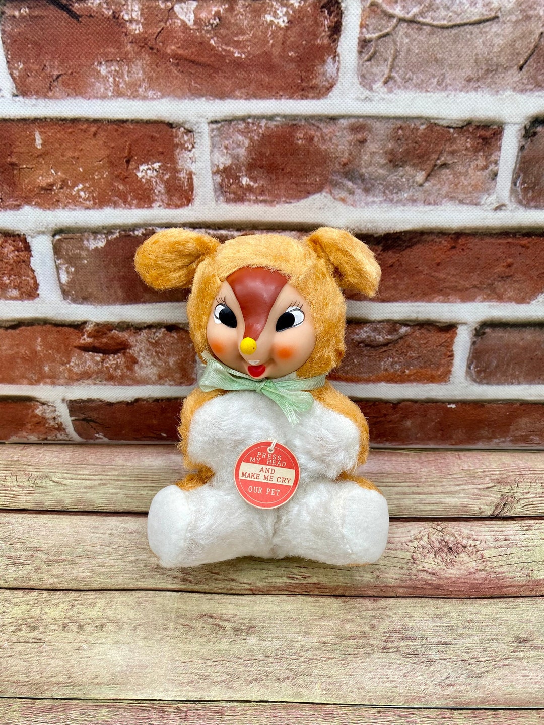 Rubber Face Brown Squirrel Plush Squeak - Etsy