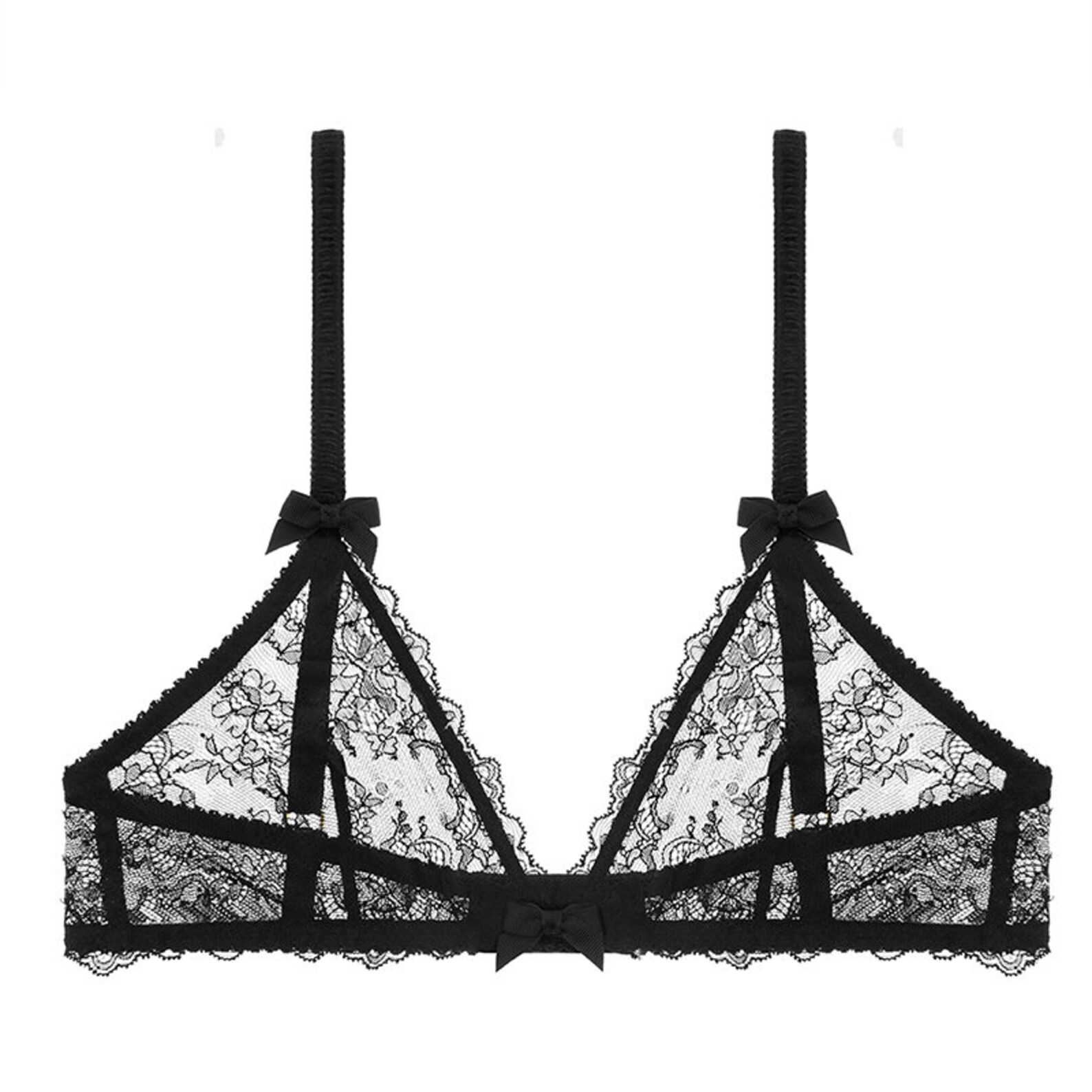 Sheer Triangle Bralette See Through Bralette Sheer Nude Bralette Sexy Wire Free Sexy Bra Sheer