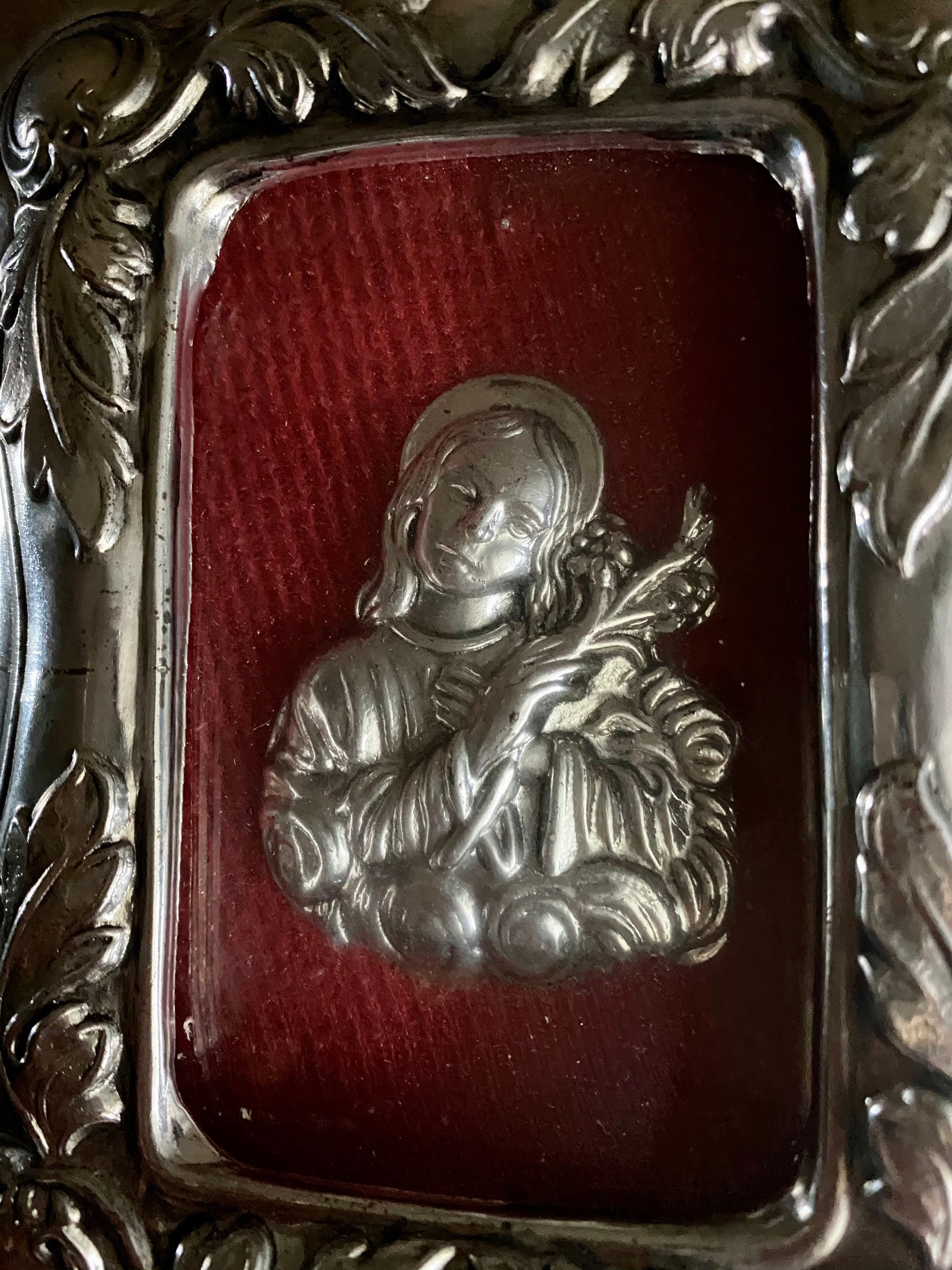 Vintage Silver Virgin Reliquary/ Antique Virgin Silver Framed/ - Etsy
