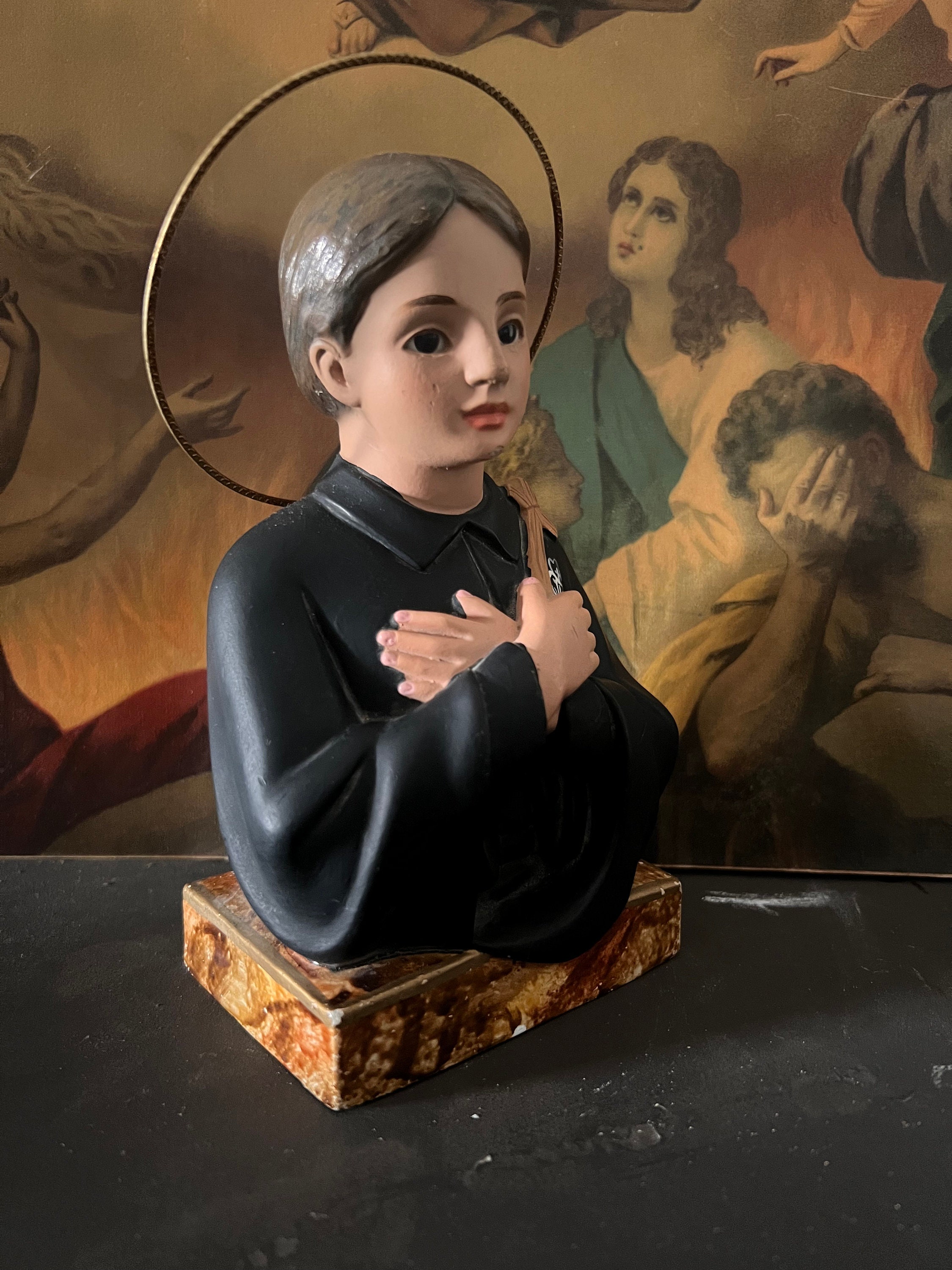 Saint Gemma Statue/plaster Figure of Saint Gemma/virgin Bust - Etsy