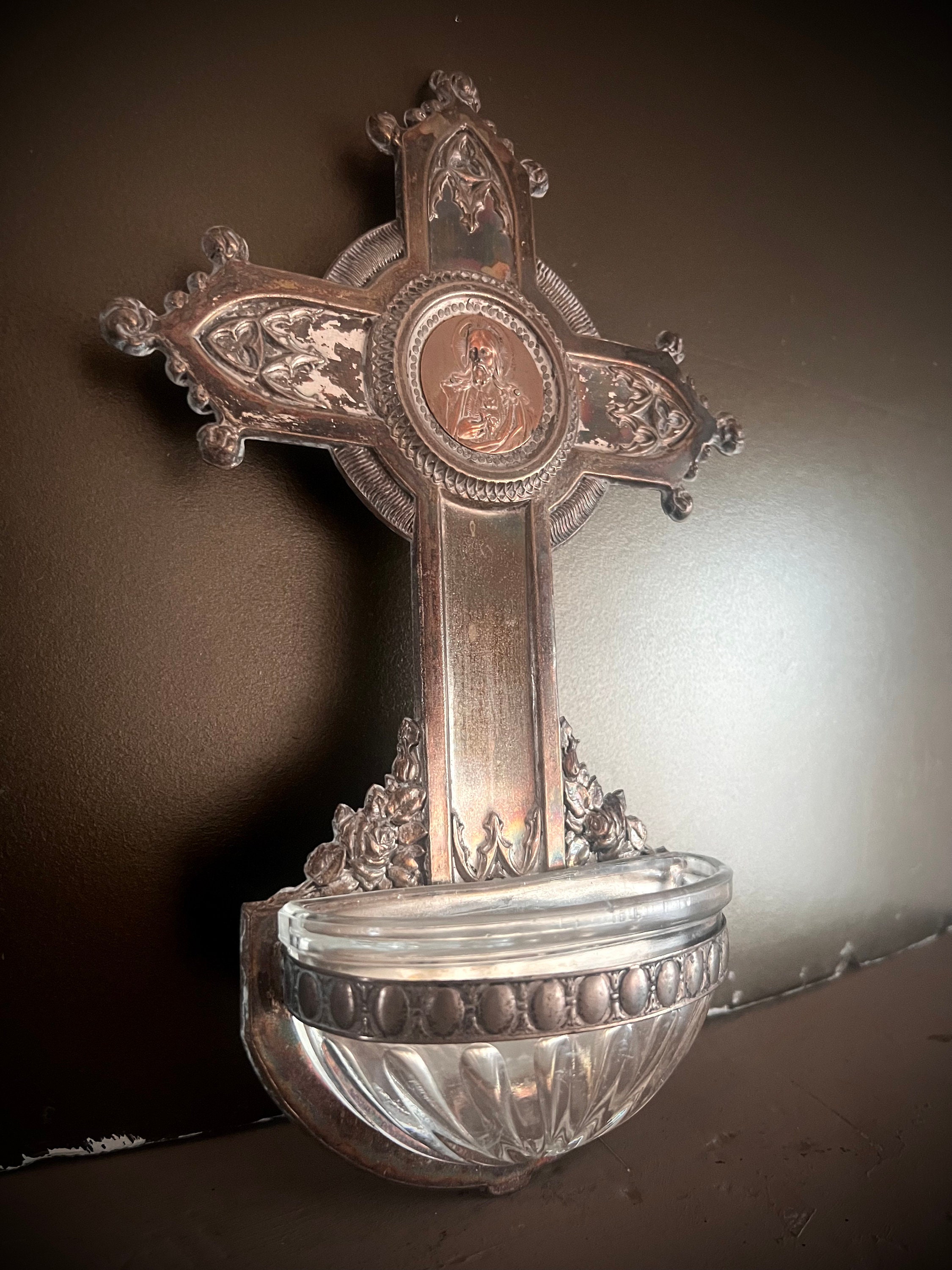 Antique Holy Water Font Decor/vintage Holy Water Font for Wallhanging ...