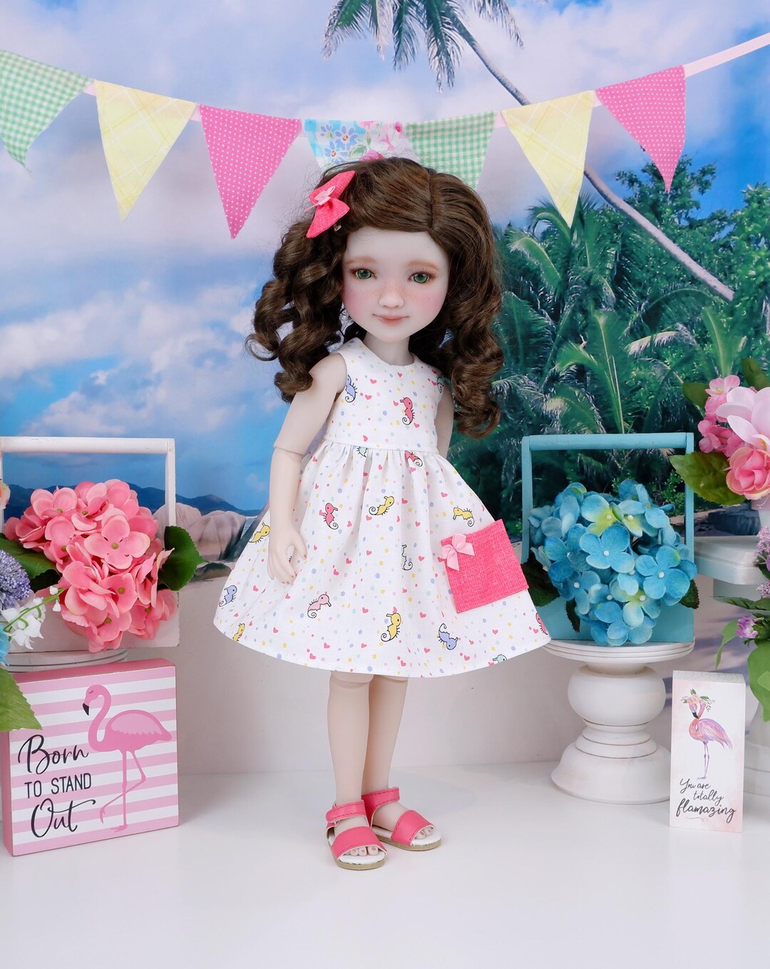 Wee Seahorse - Dress With Sandals for Ruby Red Fashion Friends Doll - Etsy