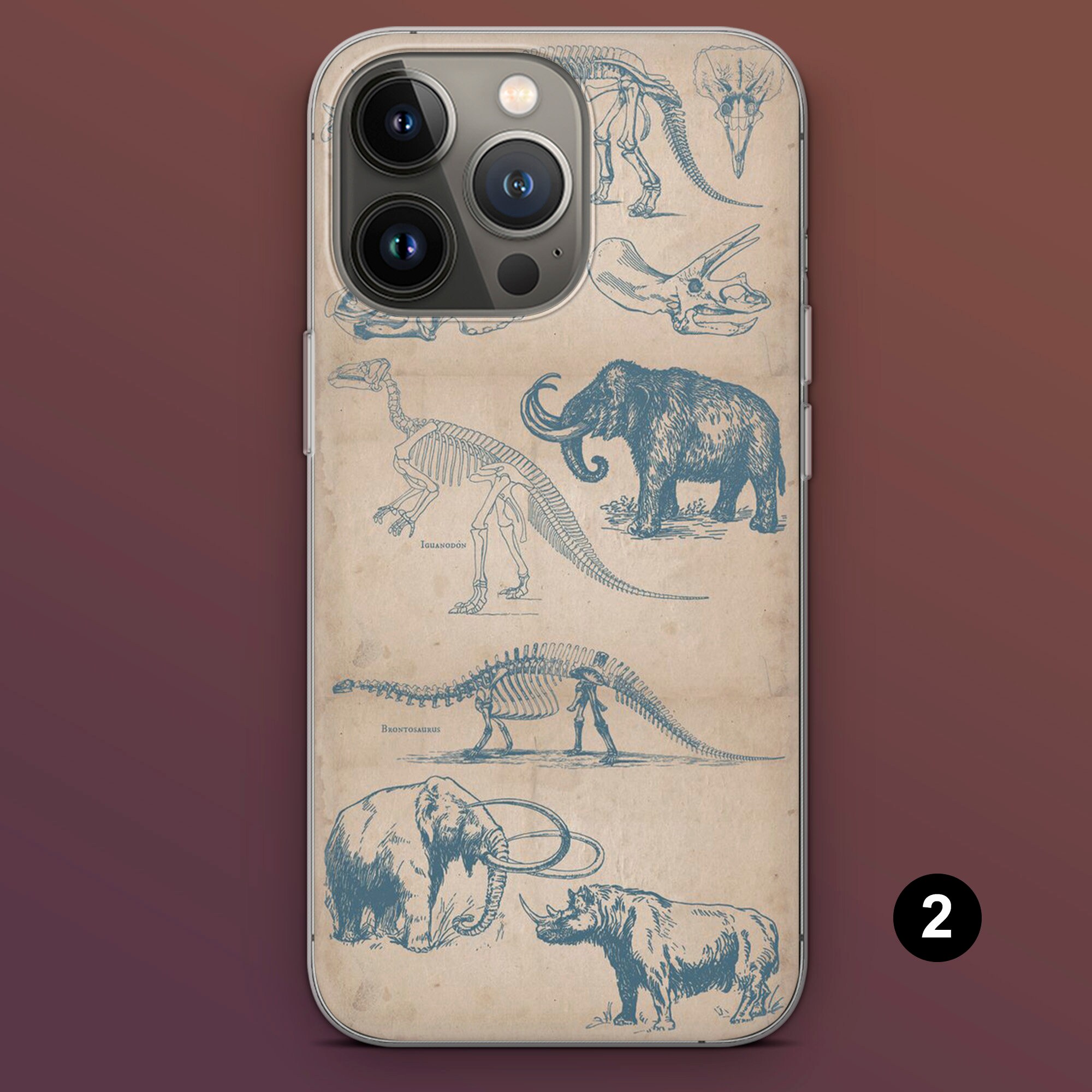 Prehistoric Fossils Phone Case Dinosaurs Cover for iPhone 17, 16pro, 15 ...