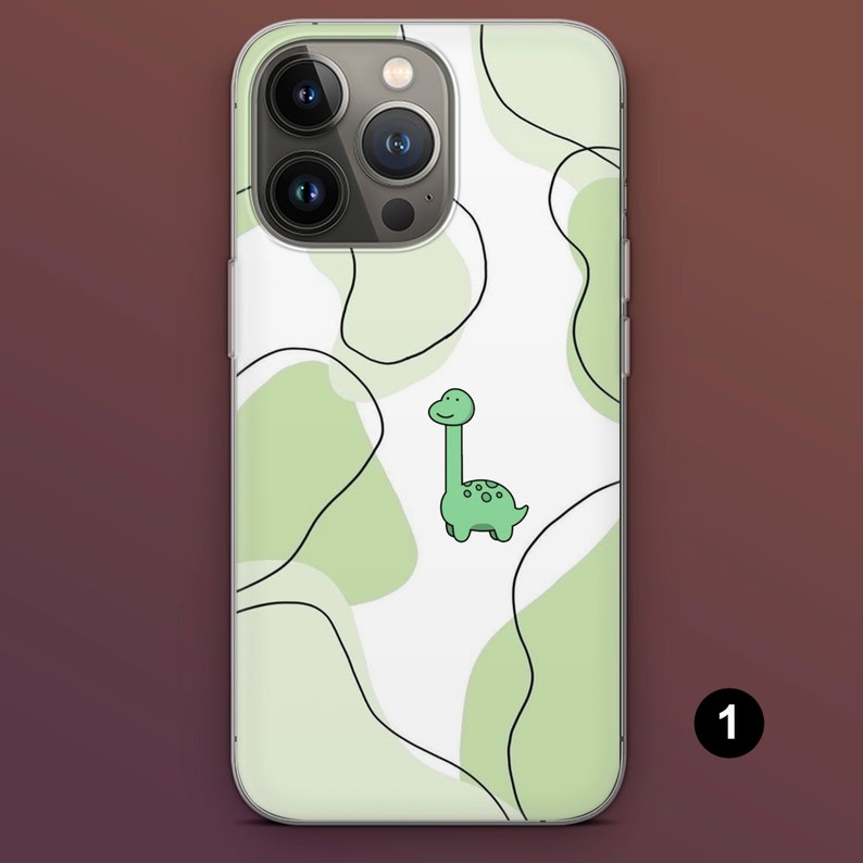 Pink Dinosaur Phone Case Brontosaurus Cover for iPhone 14, 13, 12, 11 ...