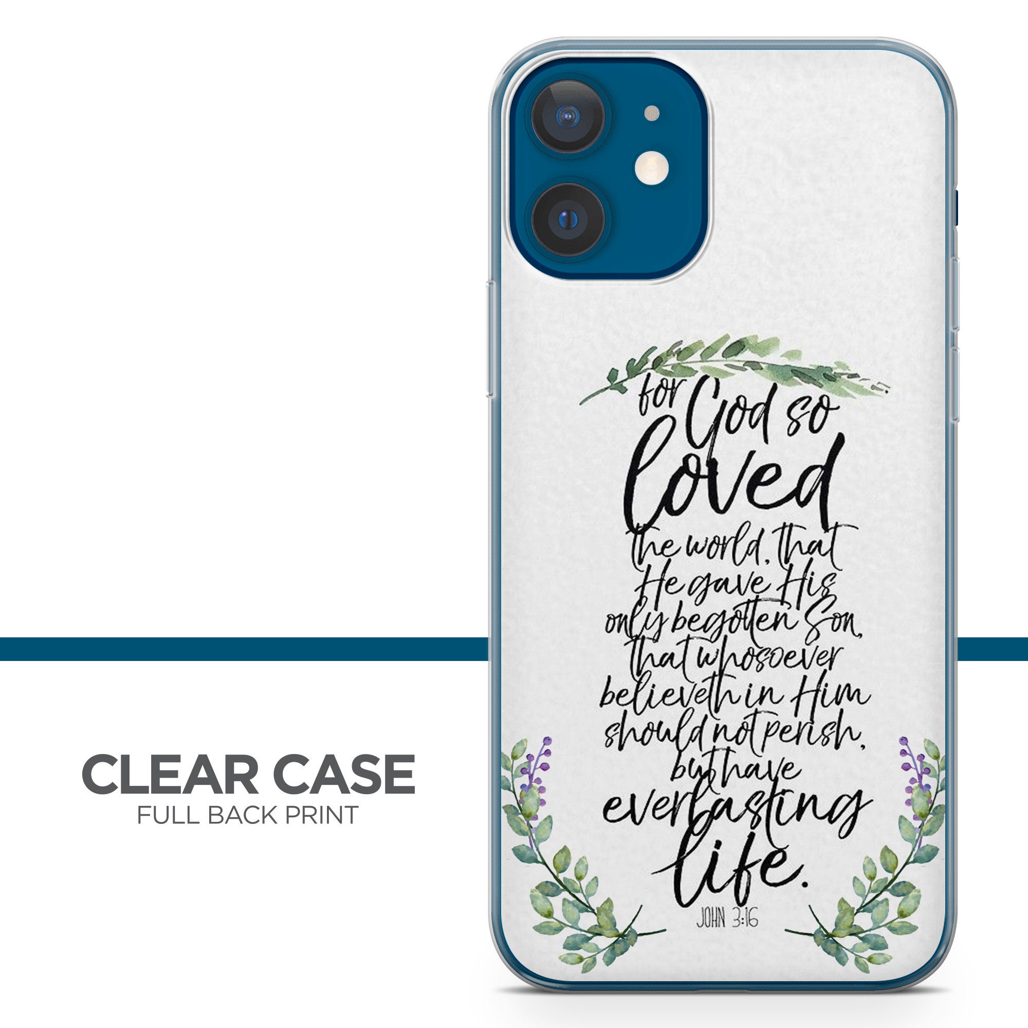 Bible Verse Phone Case Christian Cover For Iphone 12 12 Pro Etsy