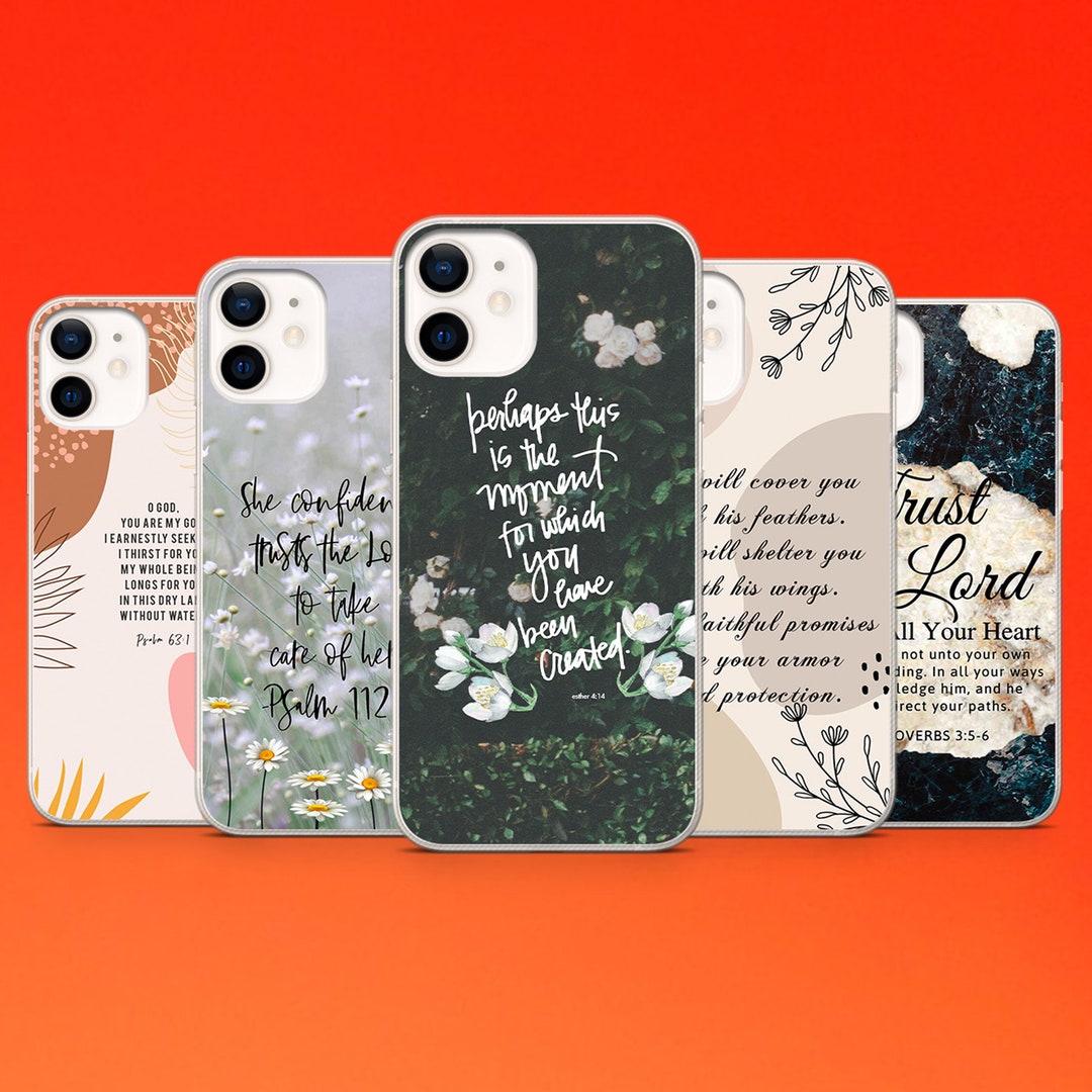 Bible Verse Phone Case Christian Scripture Cover for iPhone 17, 16E, 15 ...