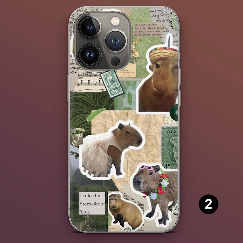 Capybara Cute Handyhülle Cappy Animal Cover für iPhone 16, 15, 14, 13 ...