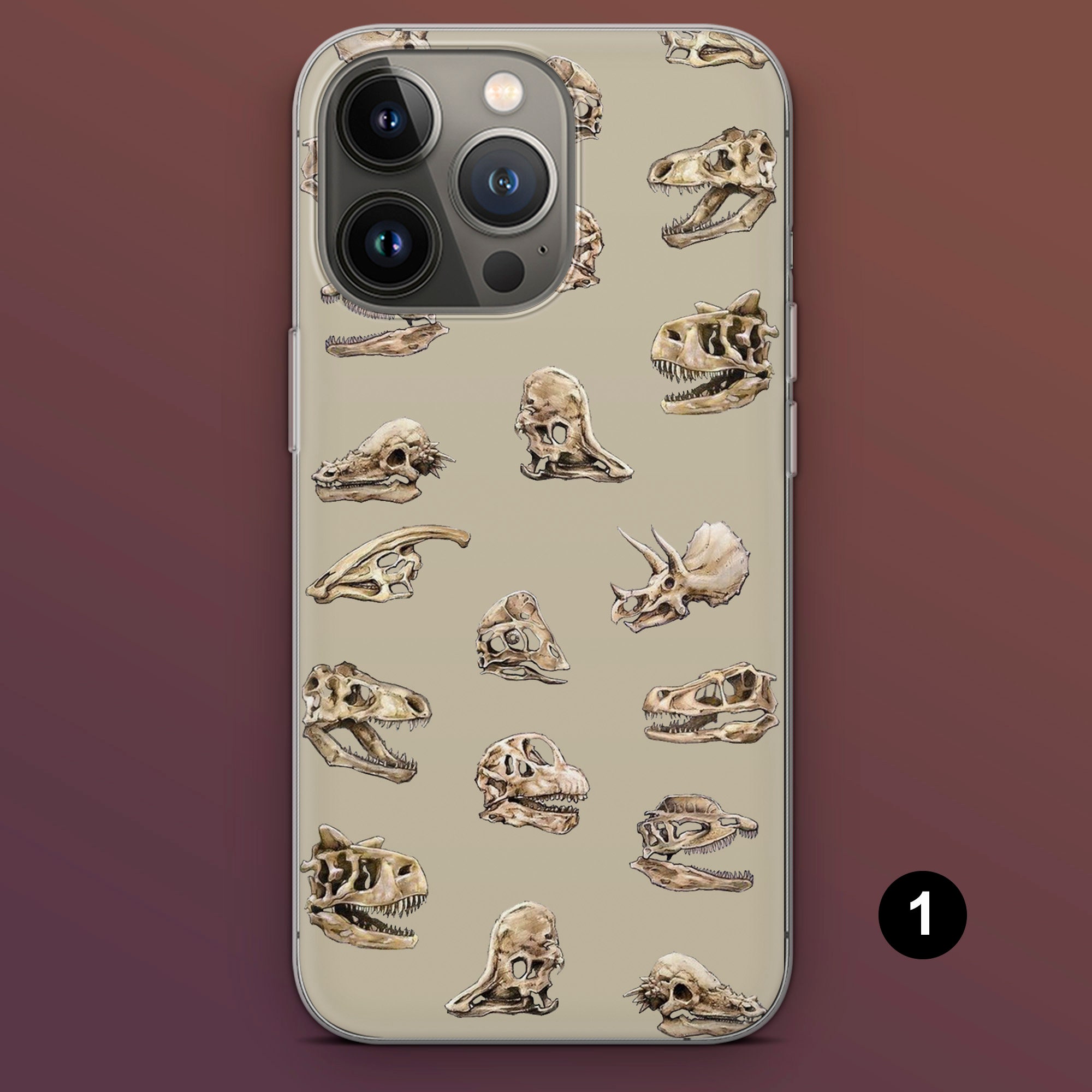 Prehistoric Fossils Phone Case Dinosaurs Cover for iPhone 17, 16pro, 15 ...