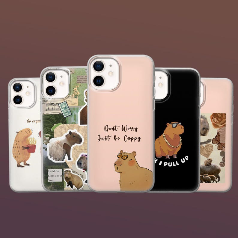 Capybara Cute Handyhülle Cappy Animal Cover für iPhone 16, 15, 14, 13 ...