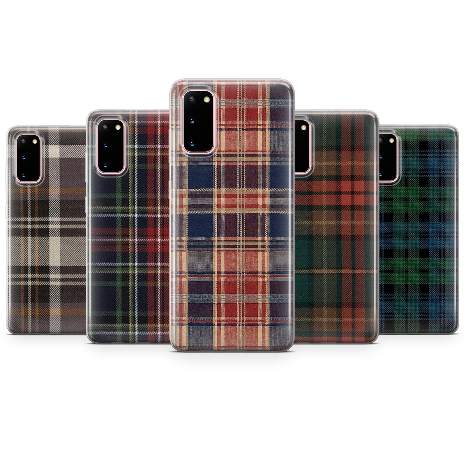 Plaid Cozy Phone Case Scottish Flannel Tartan Cover for iPhone 17, 16E ...