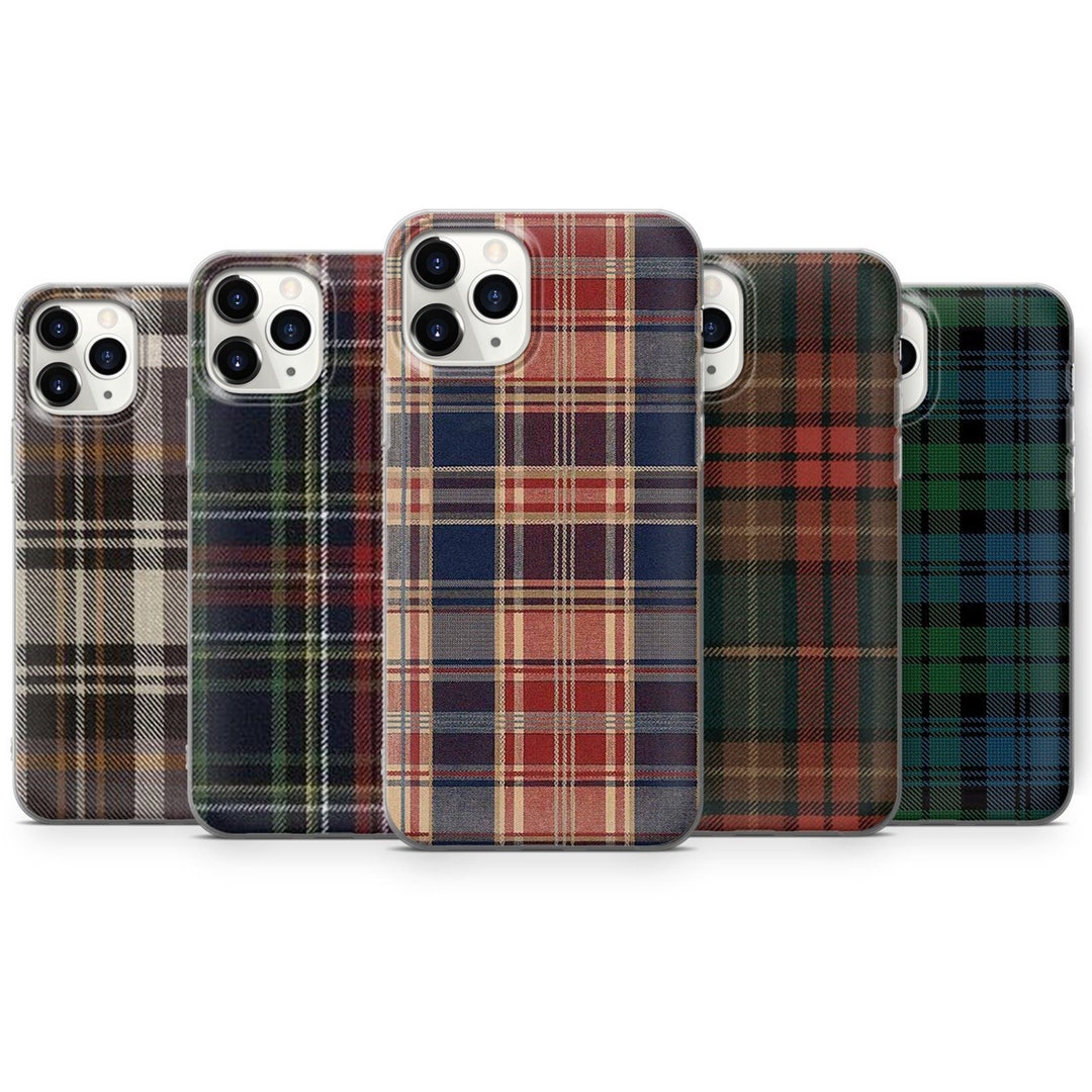 Plaid Cozy Phone Case Scottish Flannel Tartan Cover for iPhone 17, 16E ...