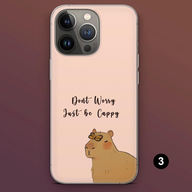 Capybara Cute Handyhülle Cappy Animal Cover für iPhone 16, 15, 14, 13 ...