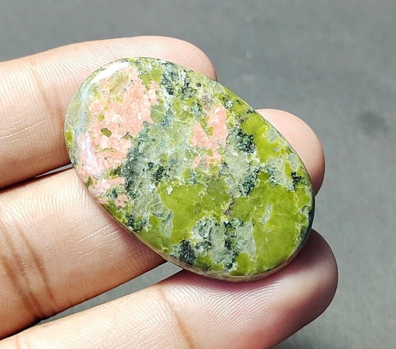 Craft Supplies & Tools Cabochons 100% Natural Unakite Jasper Cabochon ...