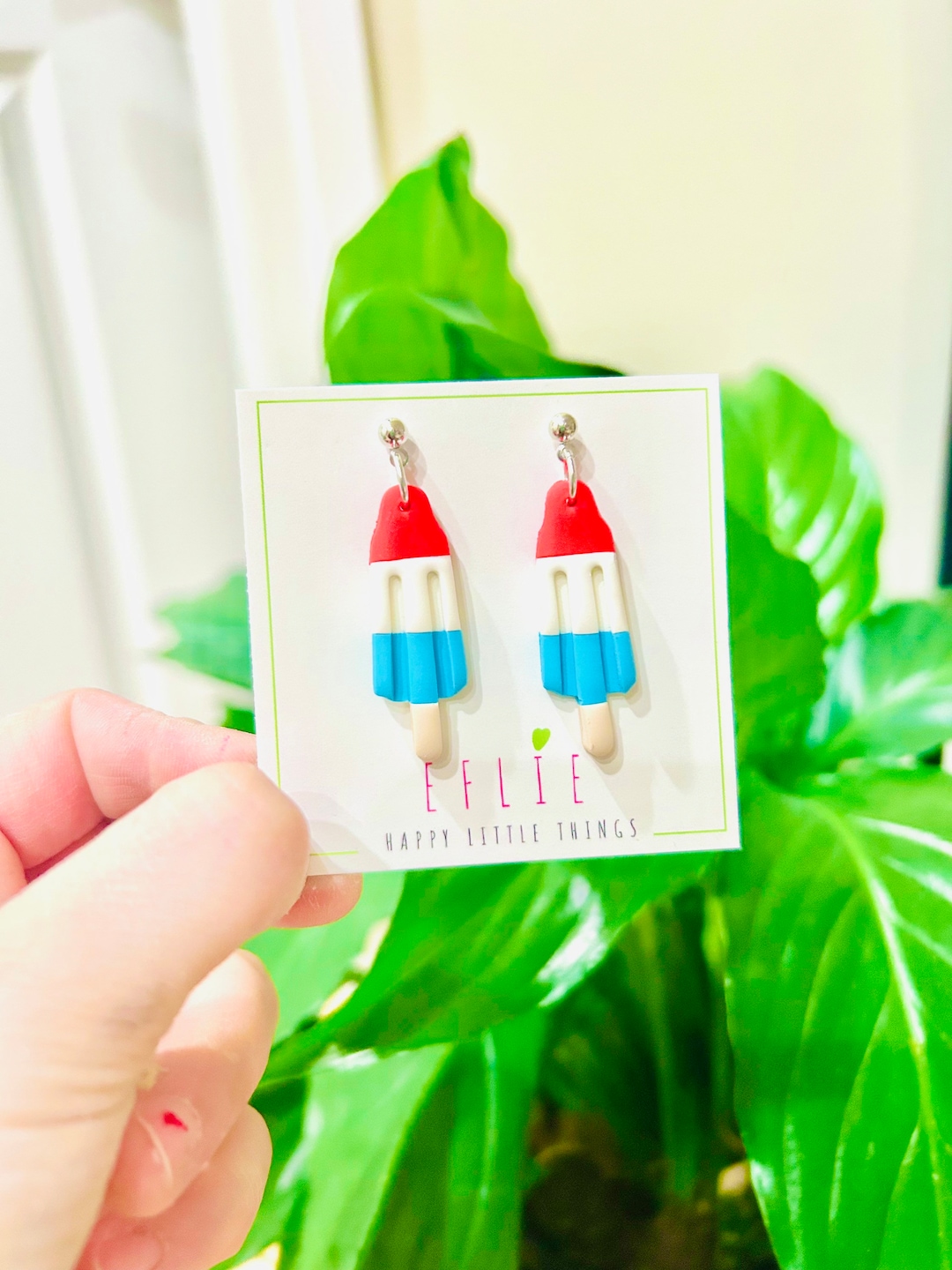4TH OF JULY Bomb Pop Earrings | Memorial Day Dangling Earrings | Blue White Red American Flag ...