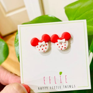 Christmas Magical Stud Earrings Christmas Cute Mouse Inspired Statement Studs Christmas Tree ...