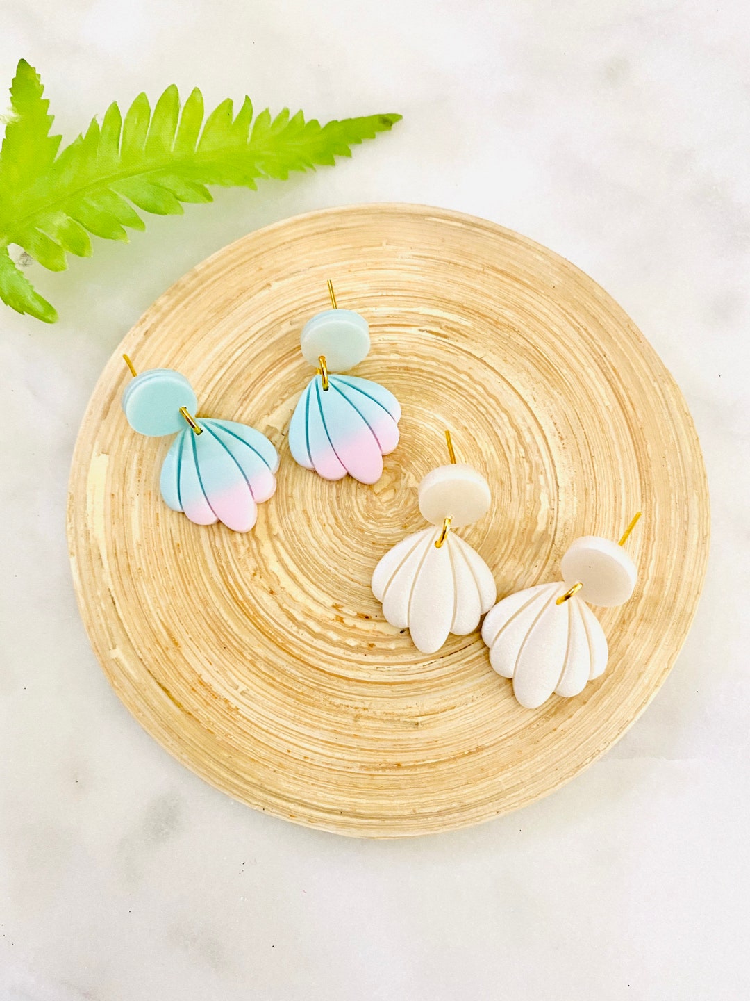 Sea Shell Dangle Earrings | Pearl Shell Dangling | Mermaid Earrings ...