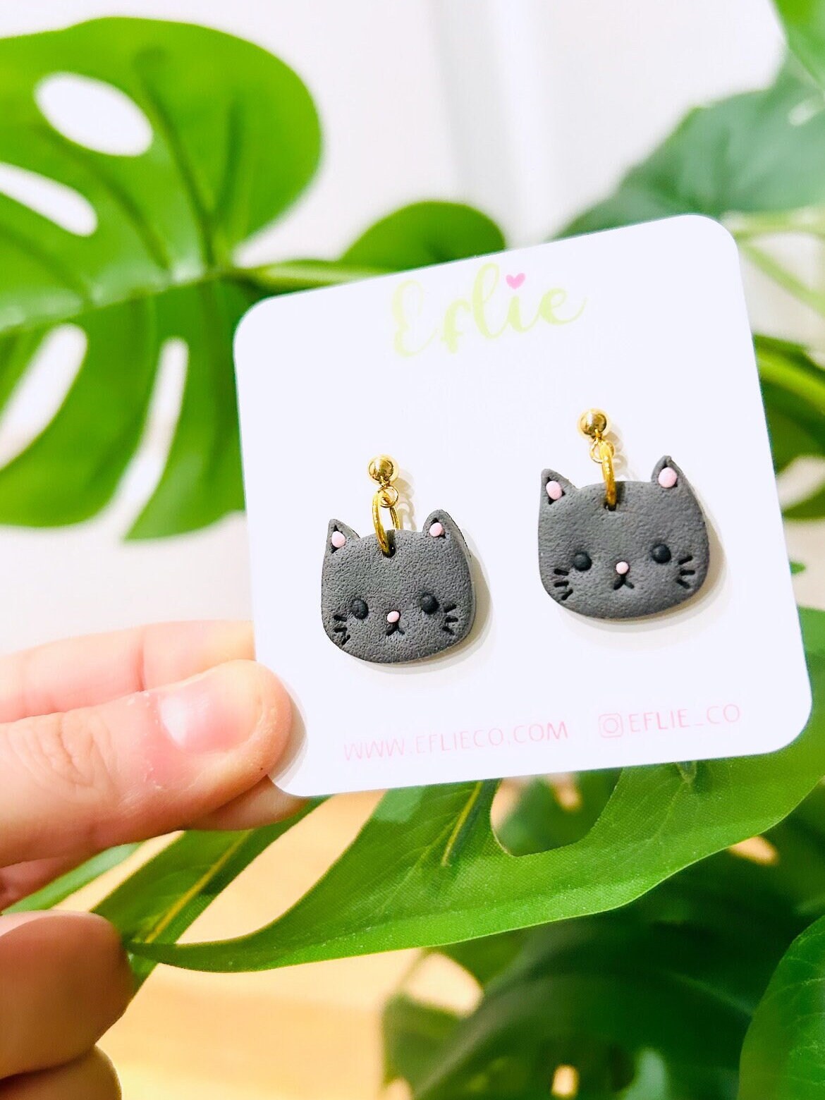 Cat Custom Dangle Earrings | Polymer Clay Cats Lover Gift Jewelry ...