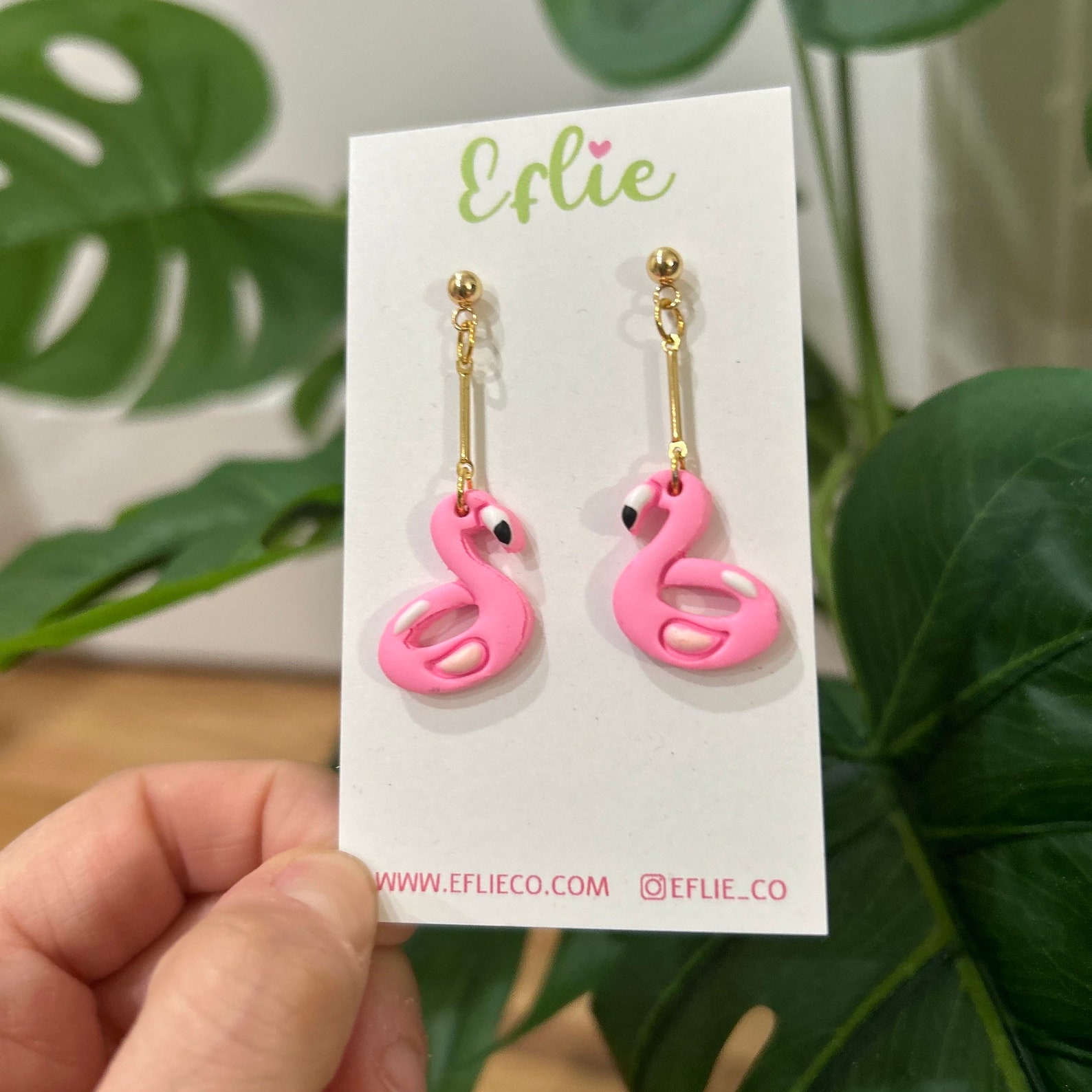 Pink Float Flamingos Inflatable Dangle Earrings | Animal Earrings ...