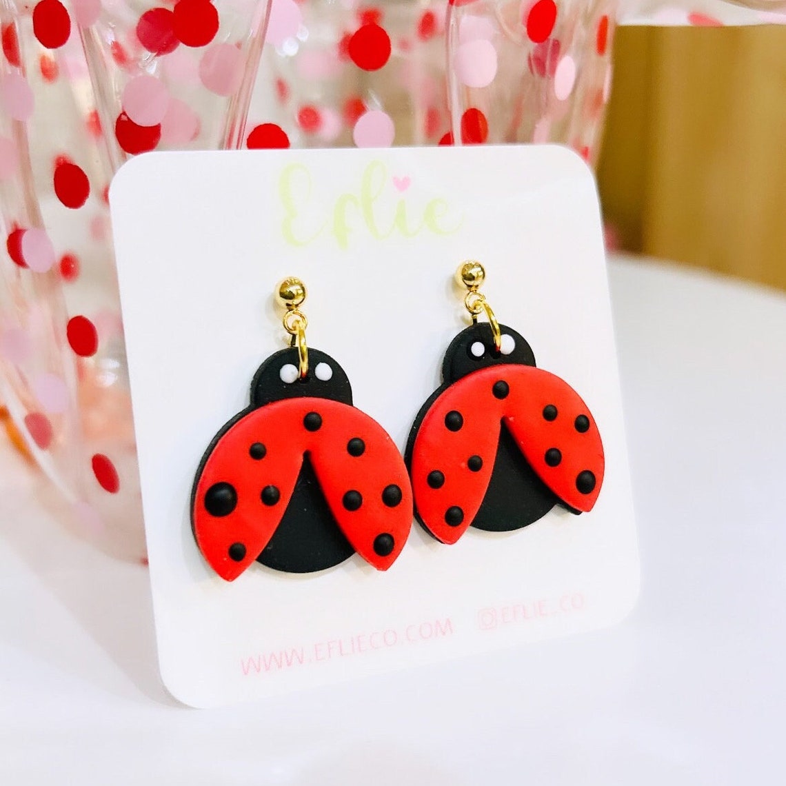 Lady Bug Earrings | Bee Earrings | Spring Summer Happy Danglings ...