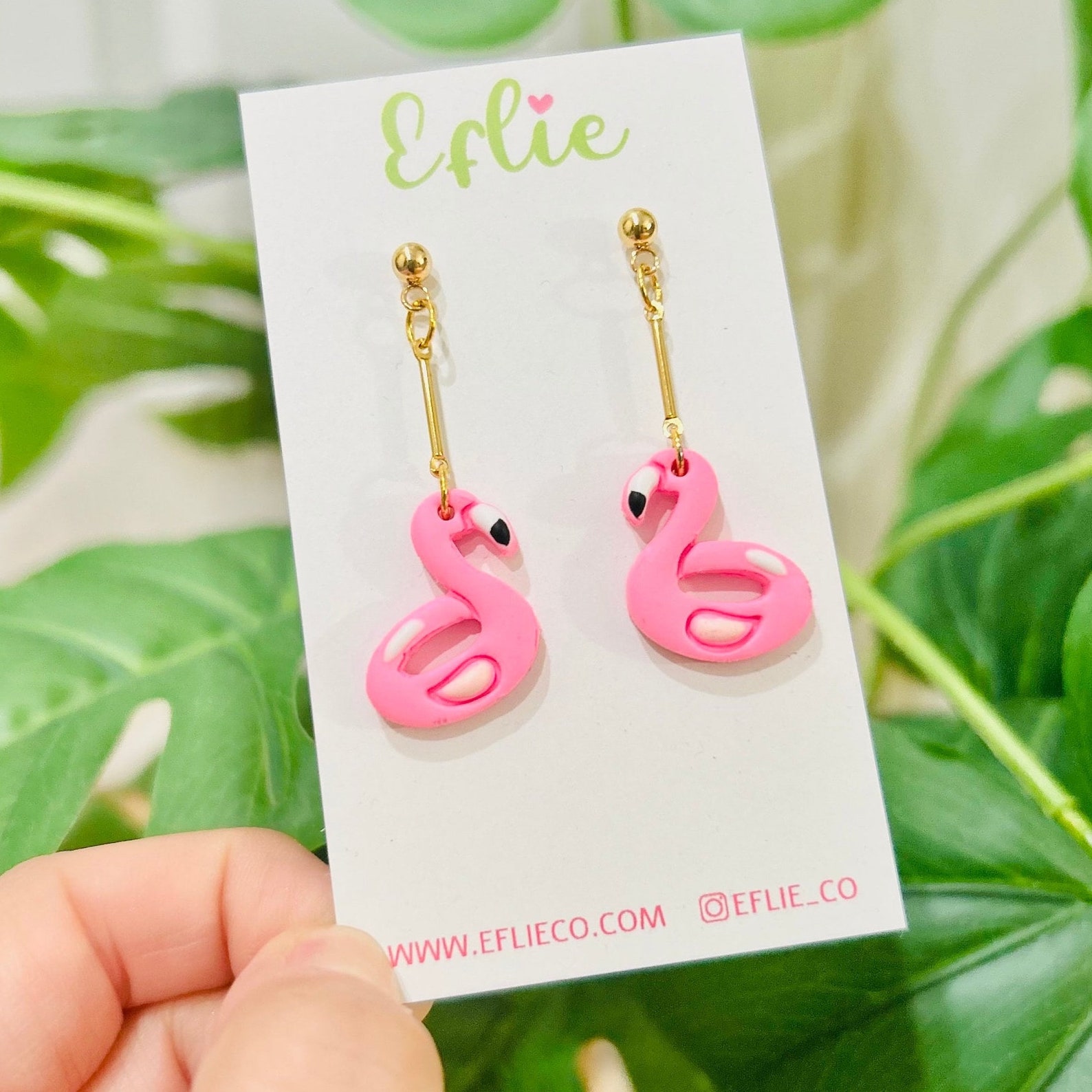 Pink Float Flamingos Inflatable Dangle Earrings | Animal Earrings ...
