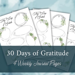 Gratitude Journal, 30 Days of Gratitude, Thanksgiving Journal, Month of ...