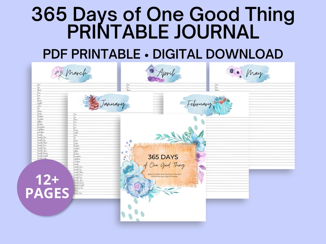 Daily Positivity Journal, Memory Journal, Gratitude Journal, 365 Day ...